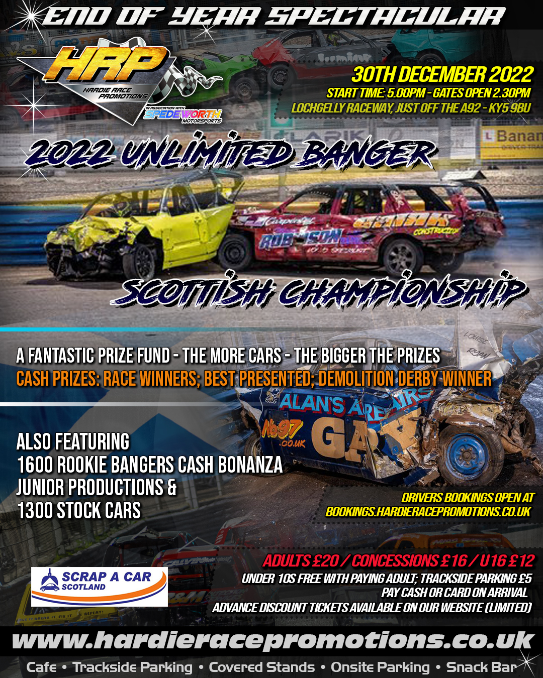 Hardie Race Promotions Stock Car & Banger racing at Lochgelly Raceway